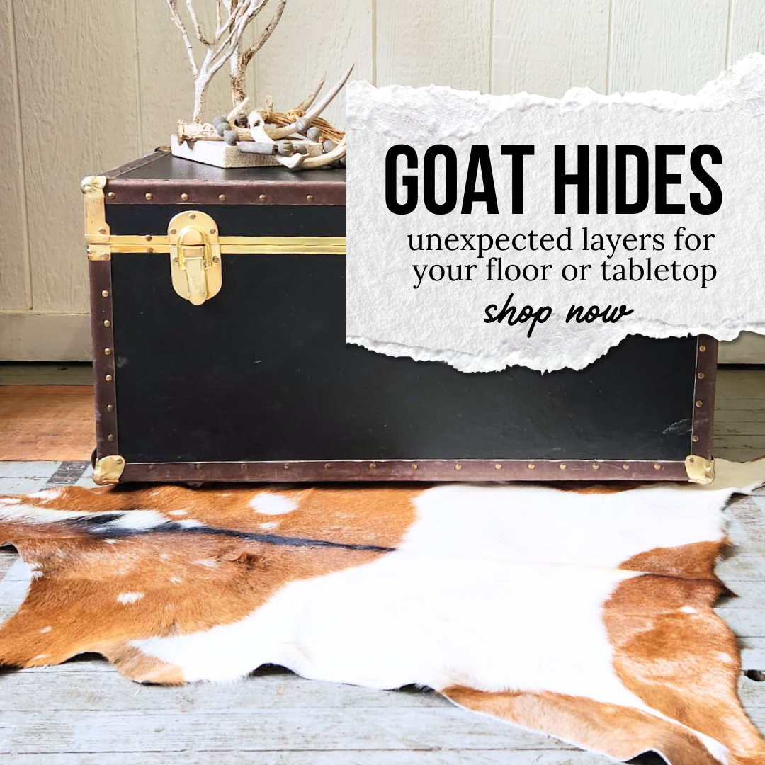 How to use Goat Hides as a Layer on Tables — Cactus Creek Shop